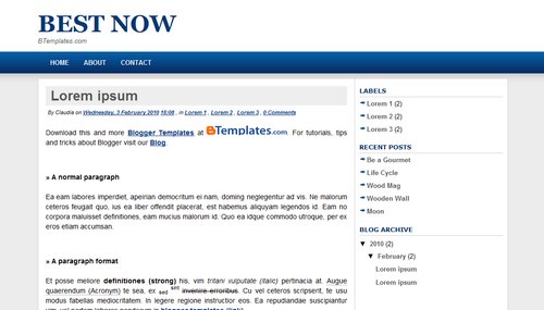 Best Now Blogger template - BTemplates