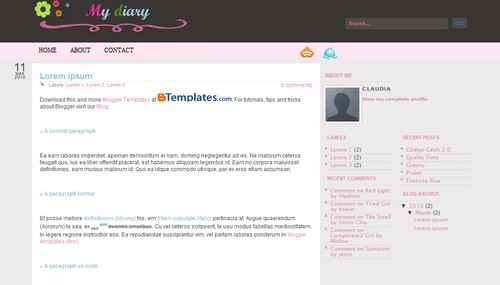 Template Clean Blogger template - BTemplates