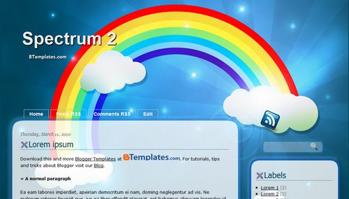 Spectrum 2 Blogger template - BTemplates