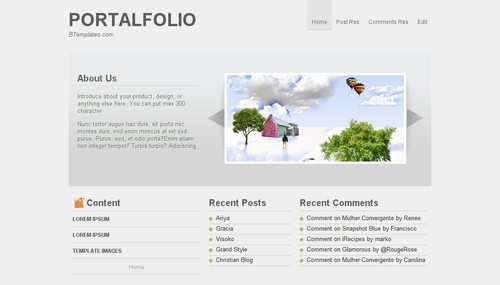 PortalFolio Blogger template - BTemplates