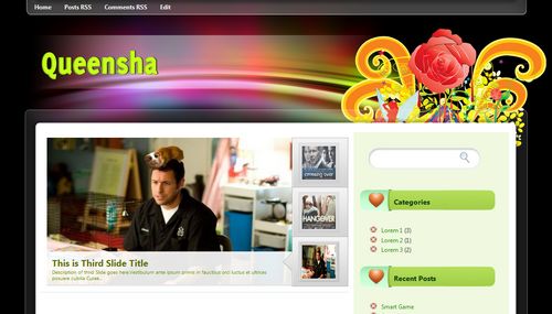 Queensha Blogger template - BTemplates