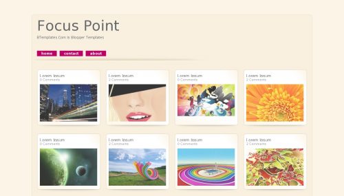 Focus Point Blogger template - BTemplates