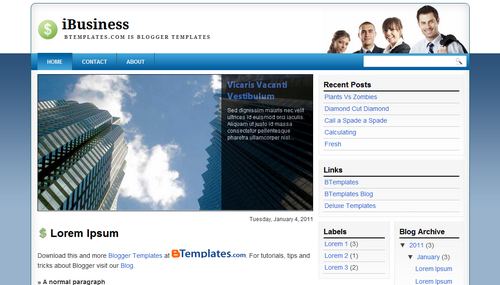 iBusiness Blogger template - BTemplates