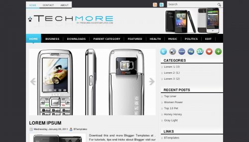 TechMore Blogger template - BTemplates