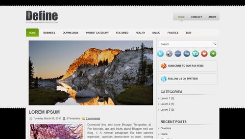 Define Blogger template - BTemplates