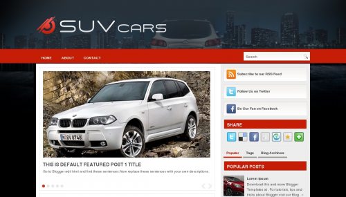 SuvCars Blogger template - BTemplates