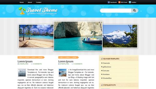 Travel Theme Blogger template - BTemplates