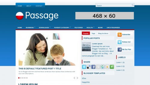 Passage Blogger template - BTemplates