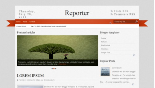 Reporter Blogger template - BTemplates