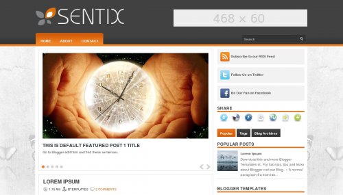 Sentix Blogger template - BTemplates