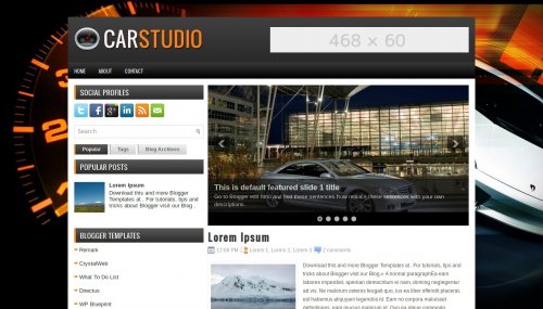 CarStudio Blogger template - BTemplates