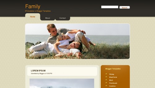 Family Blogger template - BTemplates