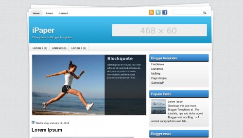 iPaper Blogger template - BTemplates