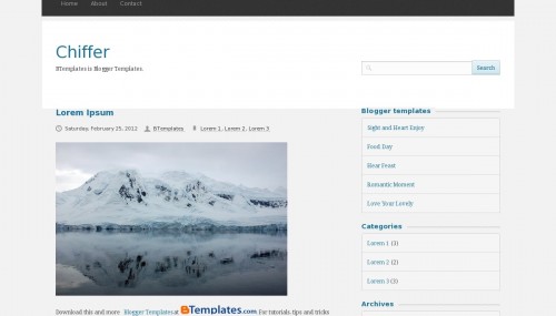 Chiffer Blogger template - BTemplates