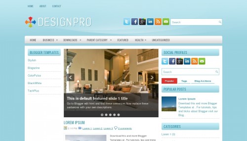 DesignPro Blogger template - BTemplates