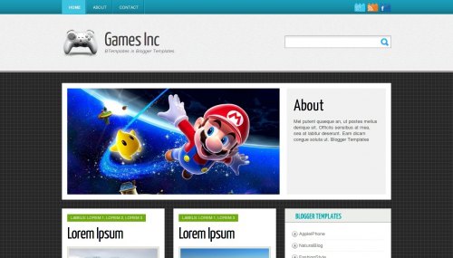 Games Inc Blogger template - BTemplates
