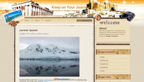 Keep on Your Journey Blogger template - BTemplates