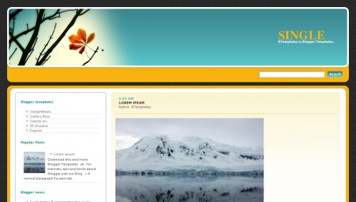 Single Blogger template - BTemplates