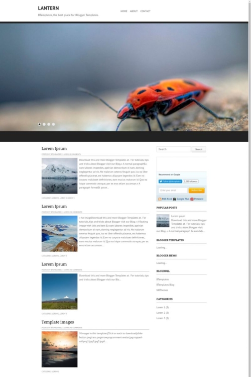 Lantern Blogger template - BTemplates