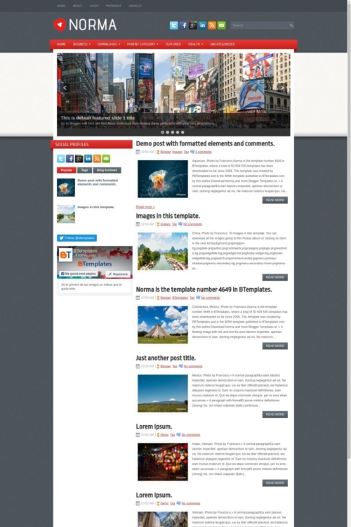 Norma Blogger Template - BTemplates