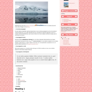 Pink Blogger Templates - BTemplates
