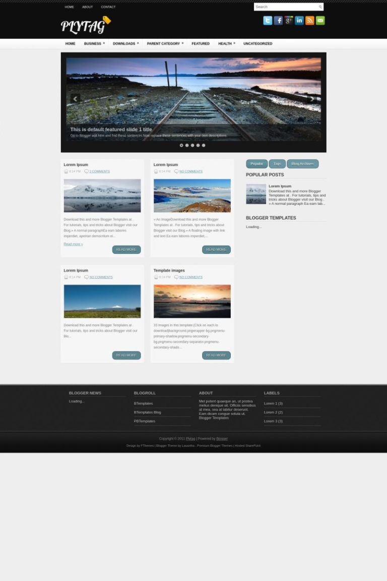 Plytag Blogger Template - BTemplates