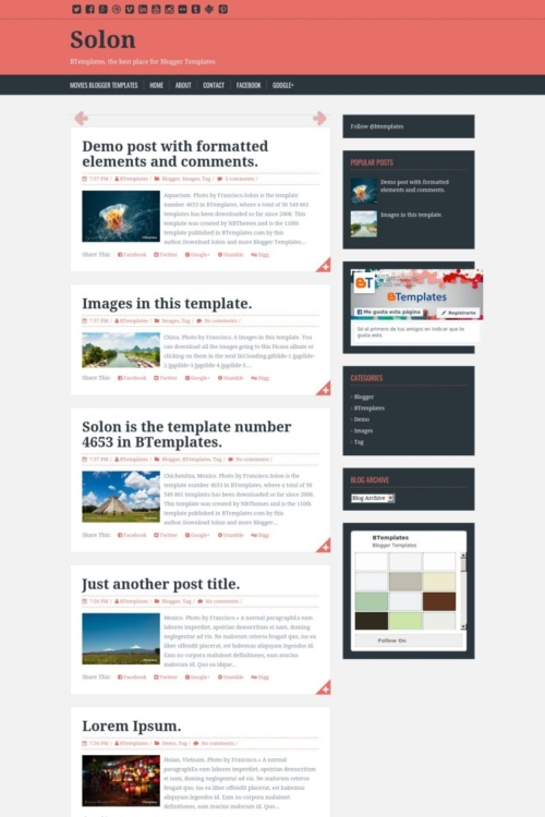 Solon Blogger Template - BTemplates