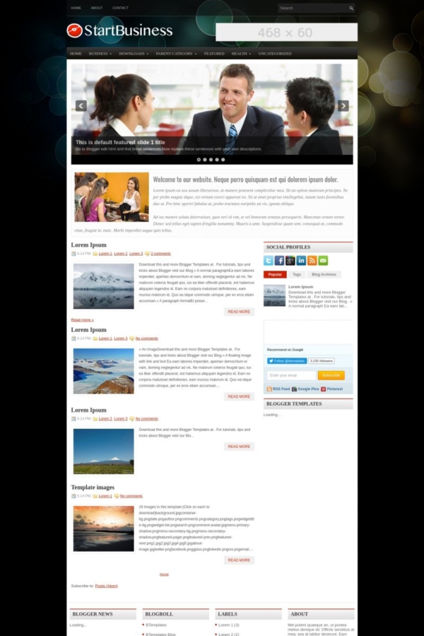StartBusiness Blogger template - BTemplates