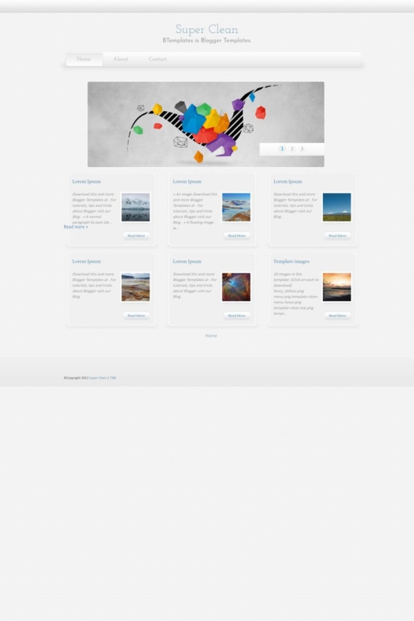 Super Clean Blogger Template - BTemplates