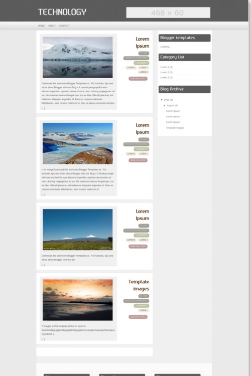 Technology Blogger Template - BTemplates