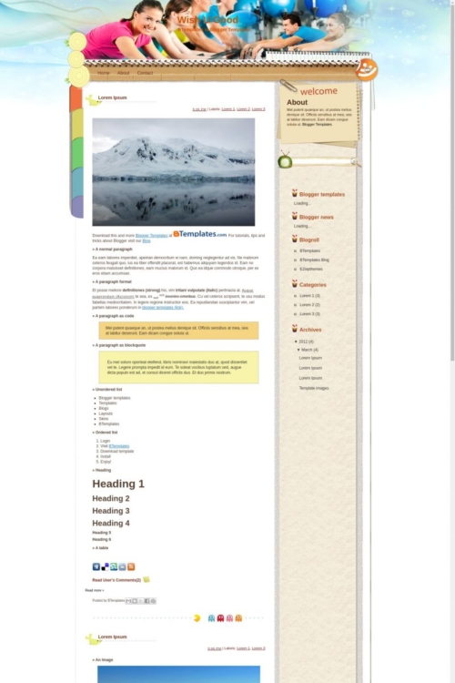 Wish U Good Blogger Template - BTemplates