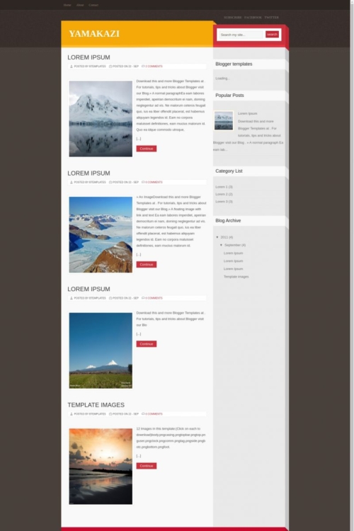 Yamakazi Blogger Template - BTemplates