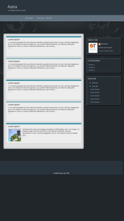 Astra Blogger template - BTemplates