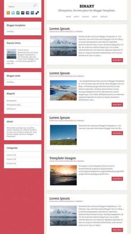 Binary Blogger Template - BTemplates