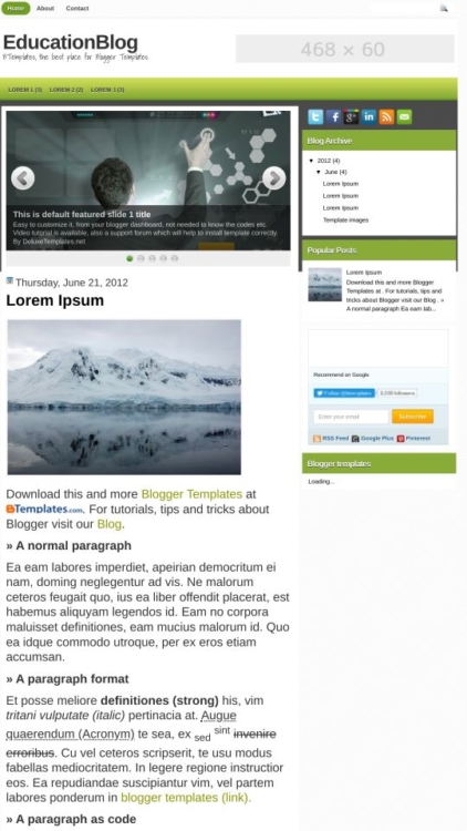 EducationBlog Blogger Template - BTemplates