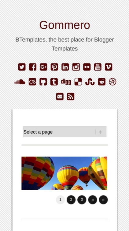 Gommero Blogger Template - BTemplates
