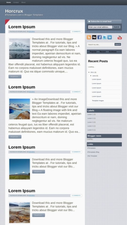 Horcrux Blogger template - BTemplates
