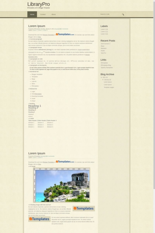 LibraryPro Blogger template - BTemplates