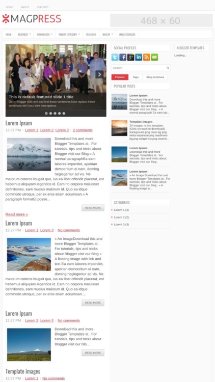 MagPress Blogger Template - BTemplates