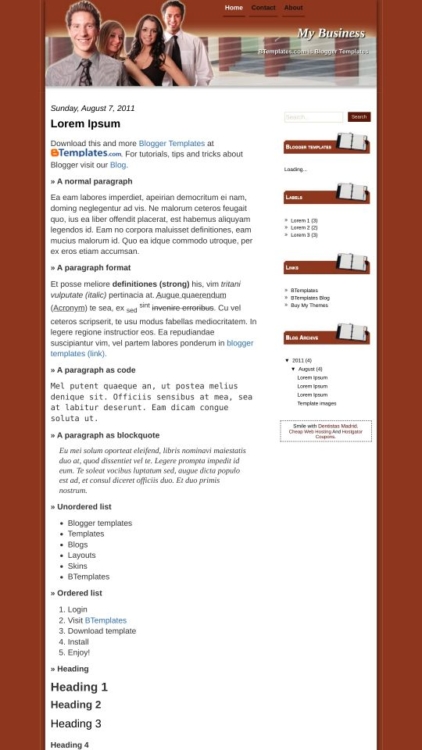My Business Blogger Template - BTemplates