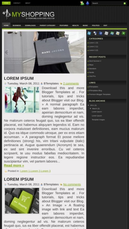 My Shopping Blogger Template - BTemplates