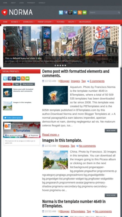 Norma Blogger Template - BTemplates