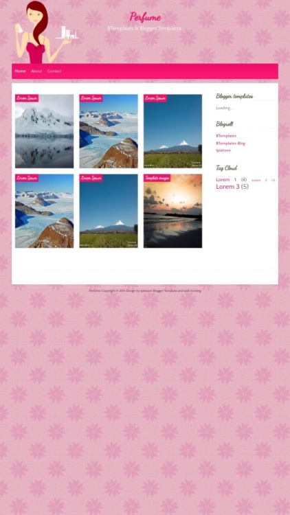 Perfume Blogger template - BTemplates