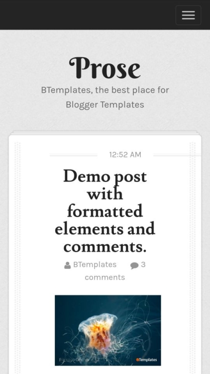 Prose Blogger template - BTemplates