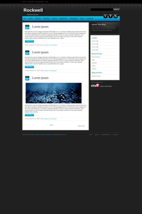Rockwell Blogger template - BTemplates