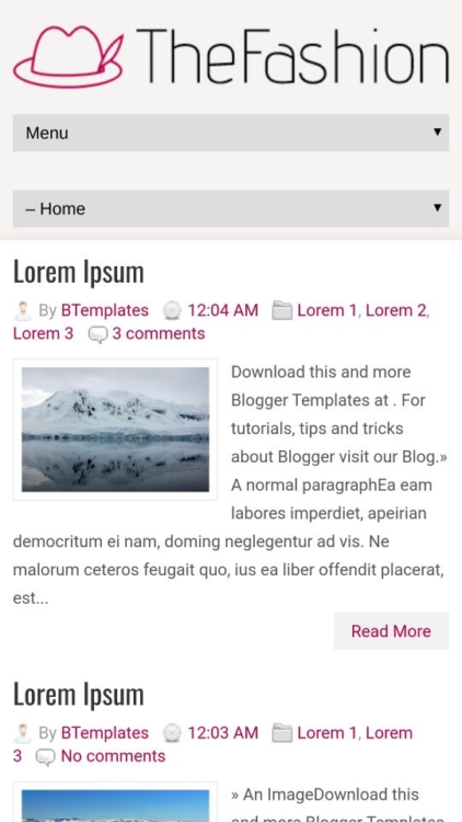 TheFashion Blogger Template - BTemplates