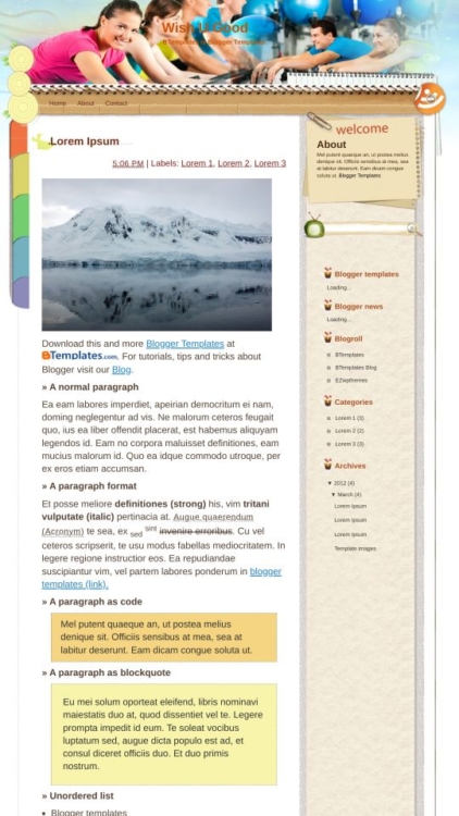 Wish U Good Blogger Template - BTemplates