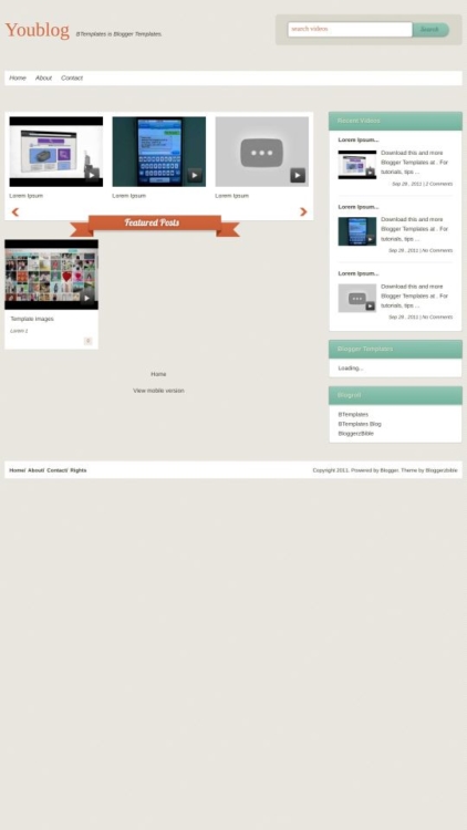 Youblog Blogger Template - BTemplates